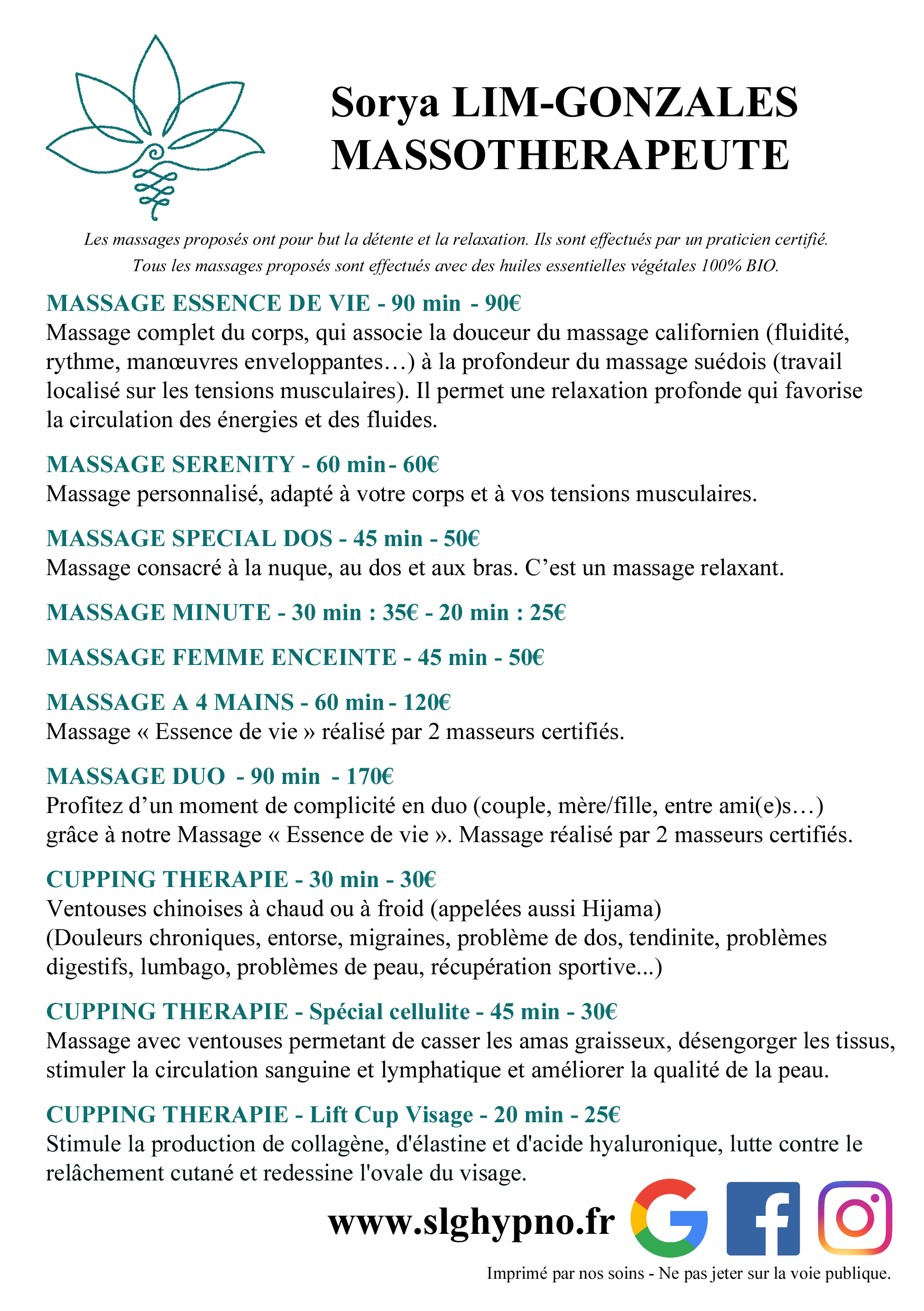 Massothérapie – Sorya LIM GONZALES HYPNOTHERAPEUTE-MASSOTHERAPEUTE